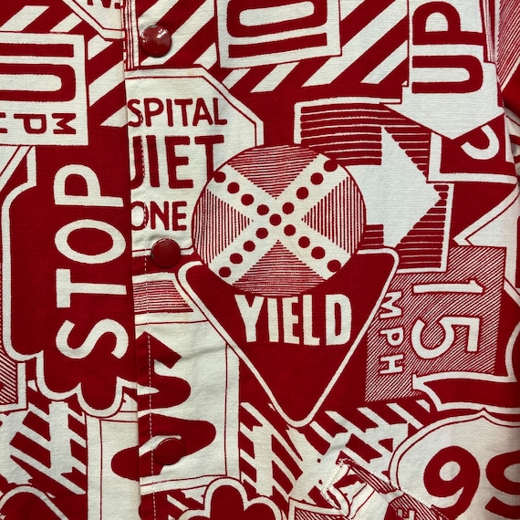 Vintage 1960’s Pop Art Street Signs Cartoon Mod Jacke… - Gem