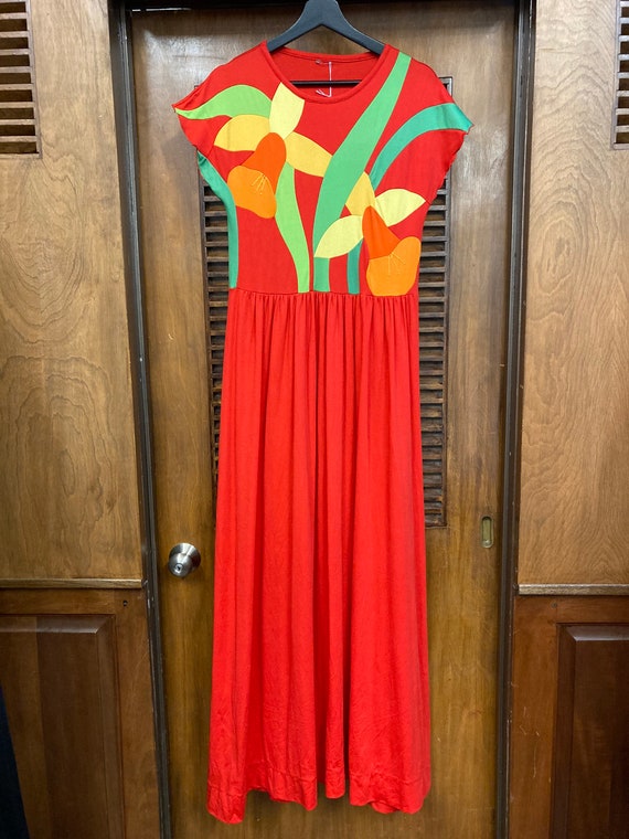 Vintage 1970’s Stephen Burrows Designer Floral Mosaic… - Gem