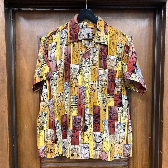 Vintage 1950’s “Shaheen’s” Atomic Tiki Pattern Loop C… - Gem