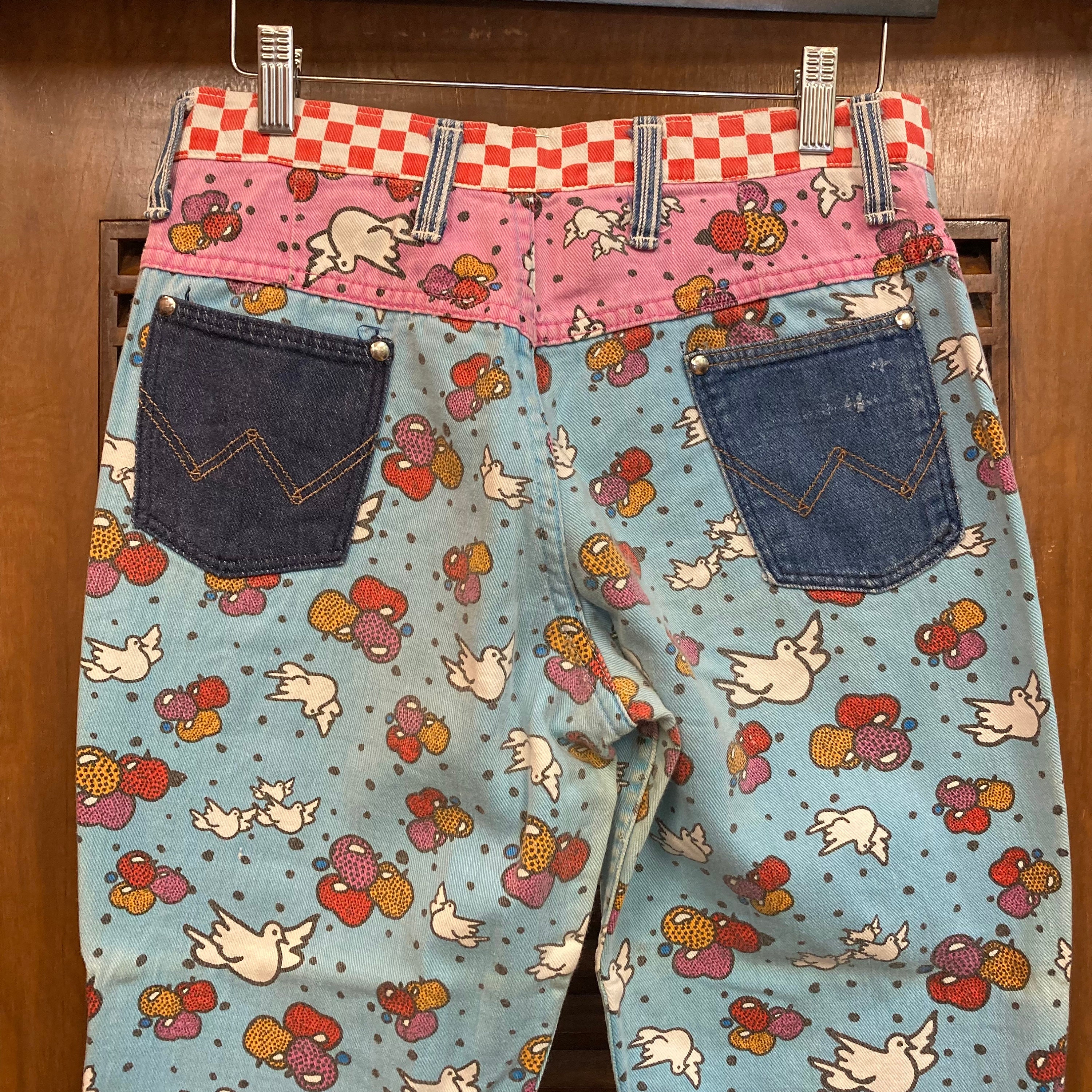 Vintage 1960’s W30 “peter Max” Brand Wrangler Mod Glam Denim Flare ...