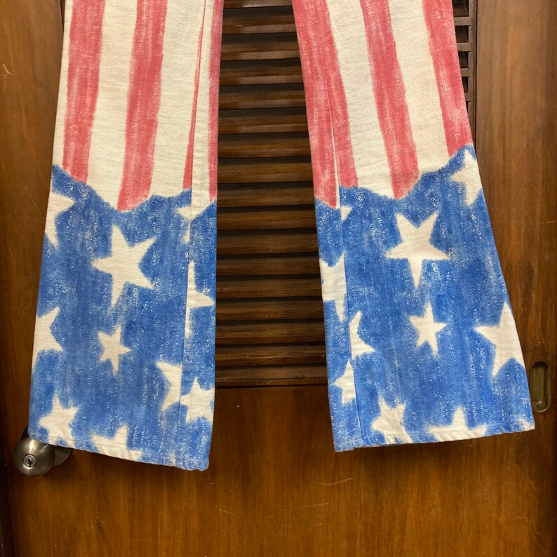 Vintage 1960’s Stars and Stripes Mod Hip Hugger Flare Hippie Denim ...