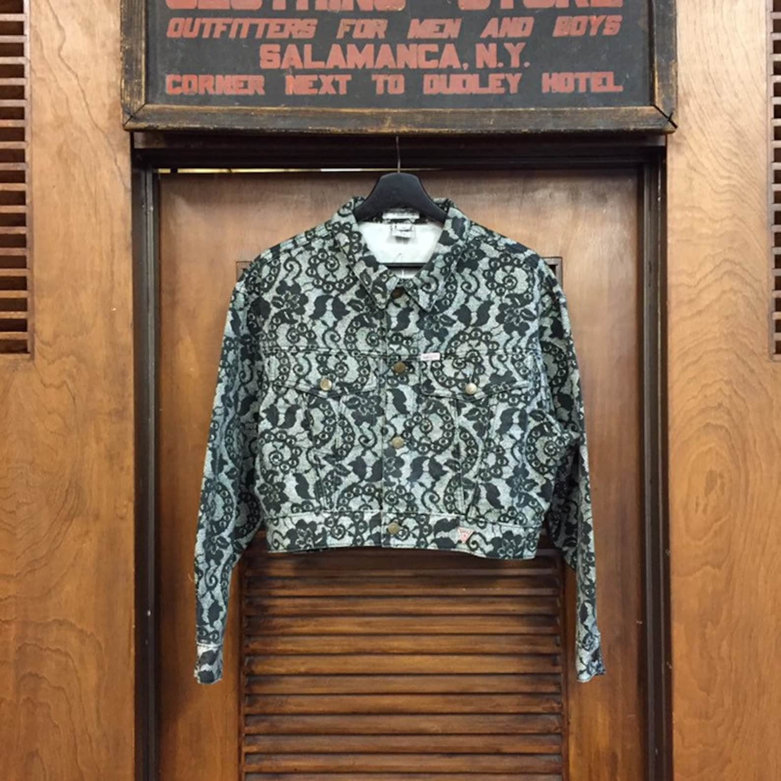 Vintage 1980s guess Label Tapestry Design Cropped Denim - Etsy