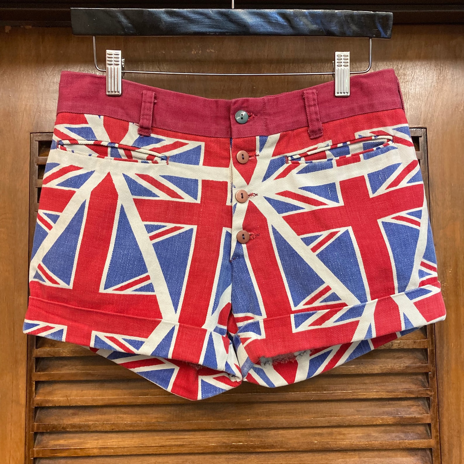 Vintage 1960s Mod Union Jack UK Pop Art Denim Shorts 60s | Etsy