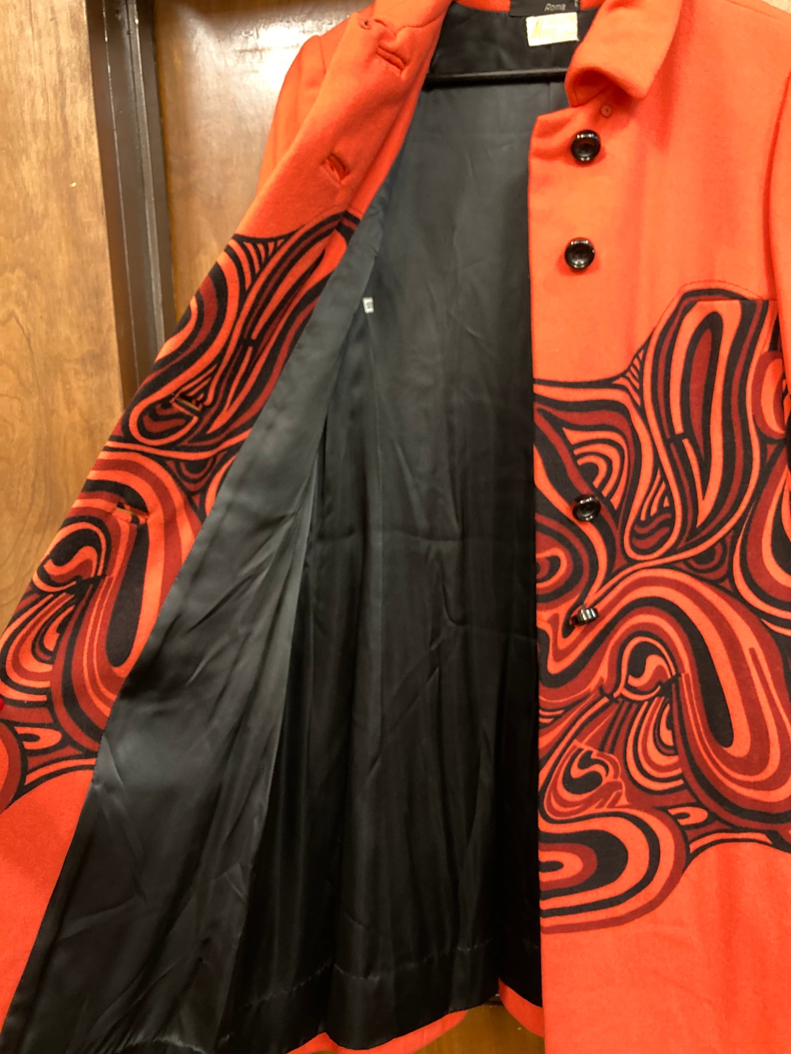 Vintage 1960s Orange Mod Op Art Psychedelic Wool Spy Coat - Etsy