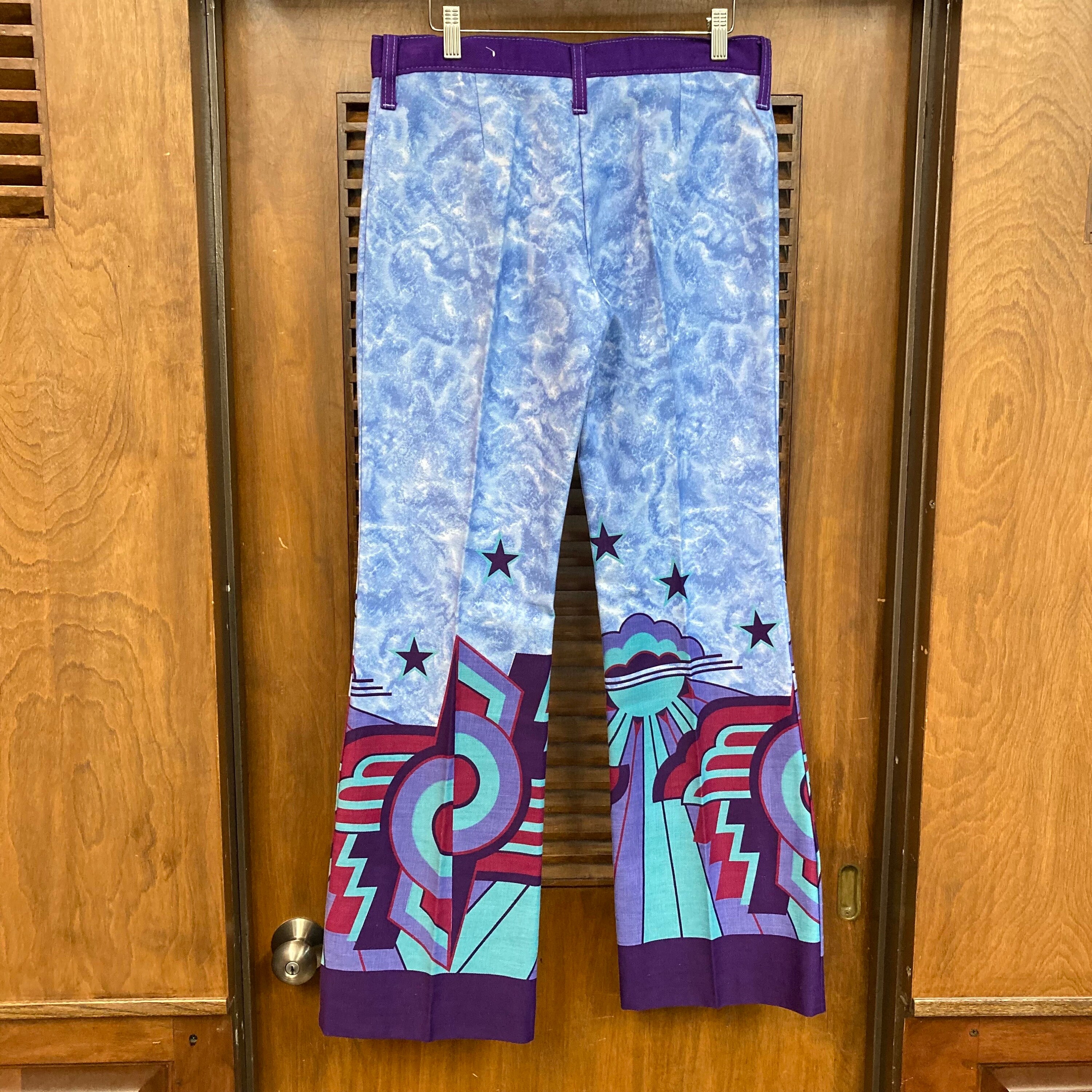 Vintage 1960’s -deadstock- W32 Amazing Psychedelic Hippie Rocker Flare ...