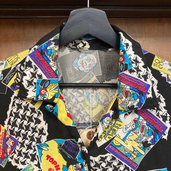 Vintage 1980’s Clown Cartoon New Wave Rayon Movie Pos… - Gem