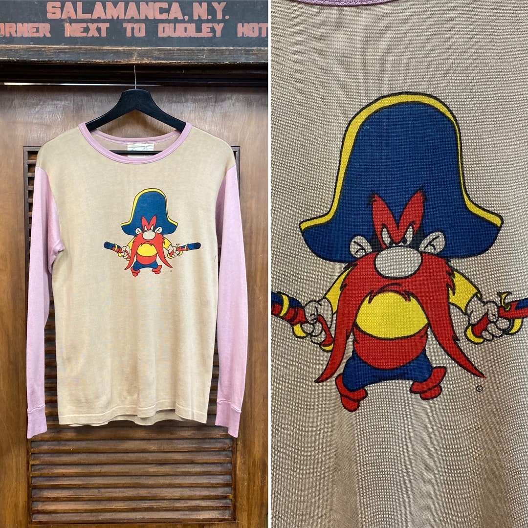 Vintage 1960s elaine Post Yosemite Sam Pop Art Glam Mod Durene Jersey T-shirt, 60s Tee Shirt ...