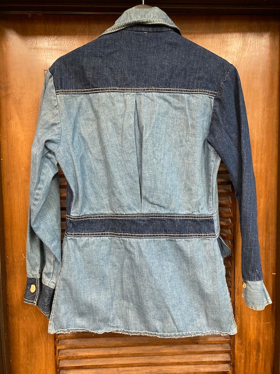 Vintage 1970’s Colorblock Denim Hippie Boho Disco Mod… - Gem