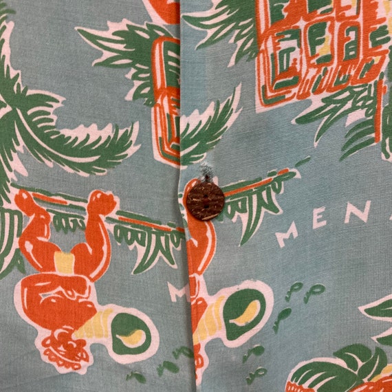 Vintage 1940’s Menehune Mythical Cartoon Tropical Ray… - Gem