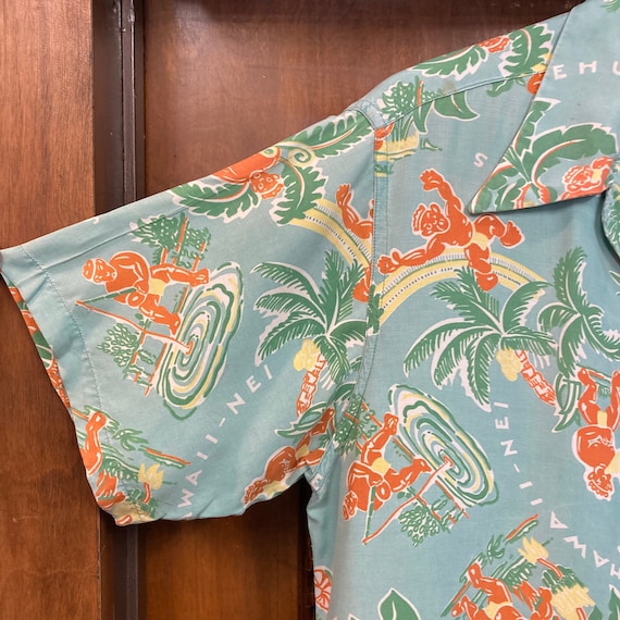 Vintage 1940’s Menehune Mythical Cartoon Tropical Ray… - Gem