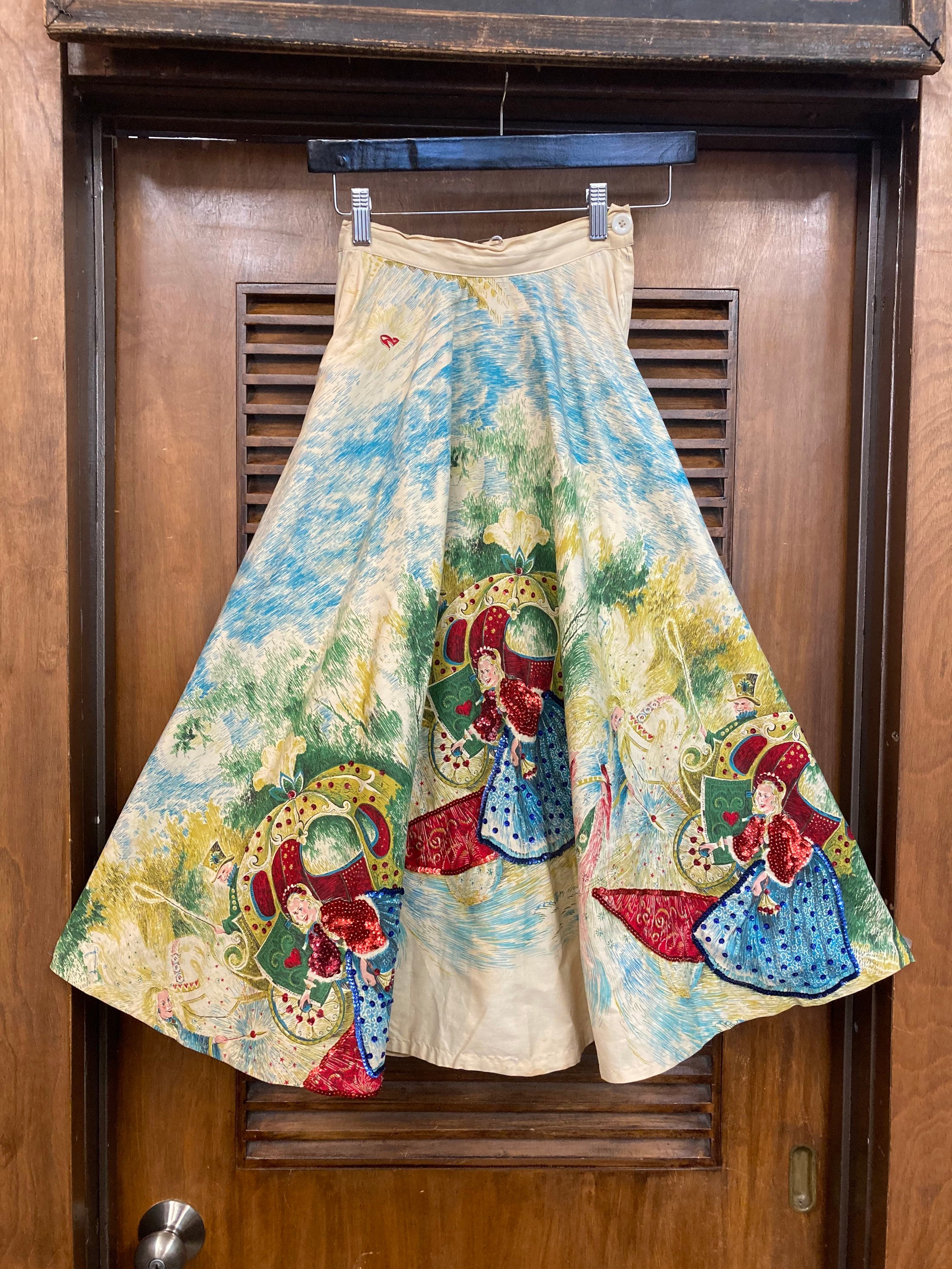 Vintage 1950s Disney Cinderella Ruby Slipper Cotton | Etsy