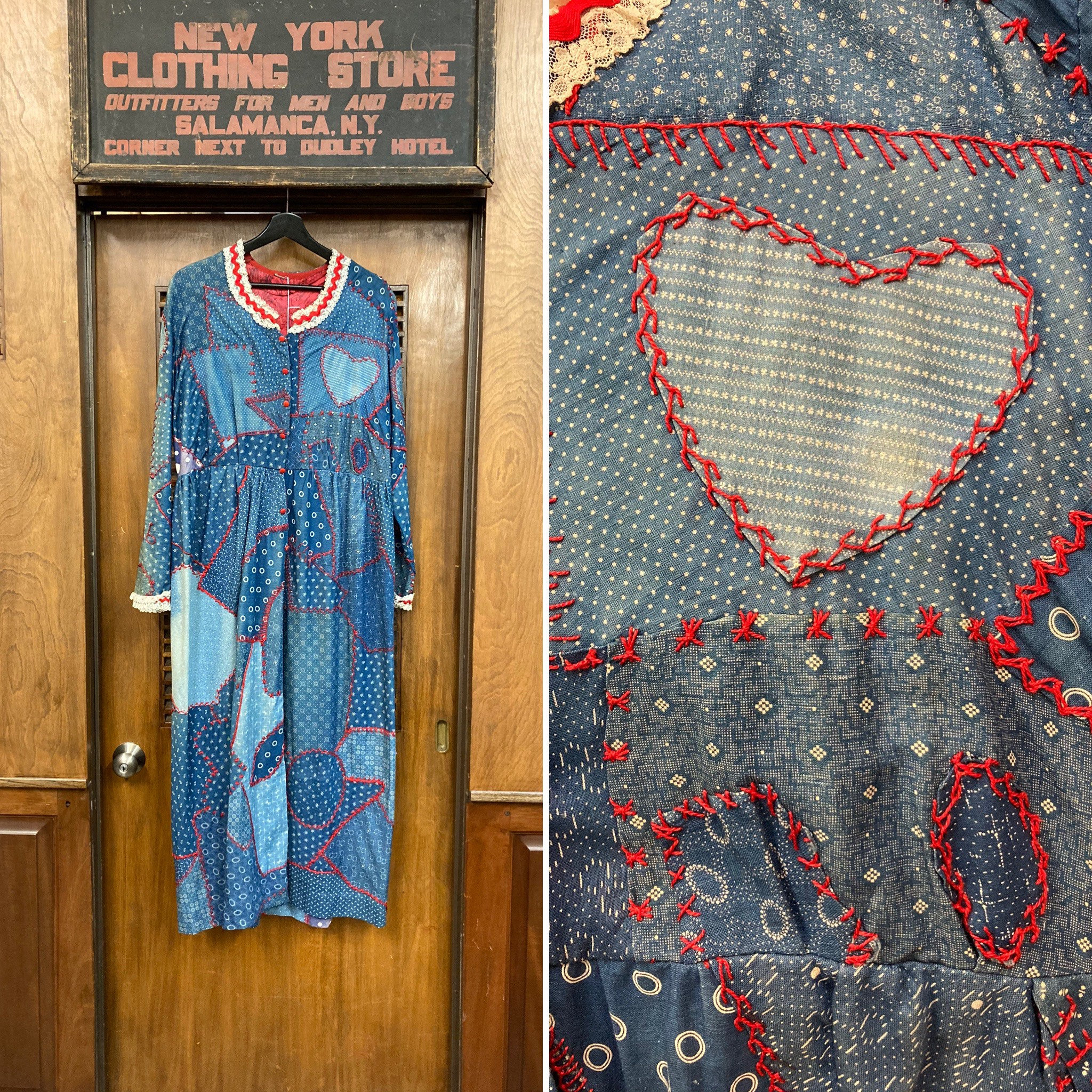 Vintage 1960s Calico Patchwork Dress Vintage Calico Dress | Etsy