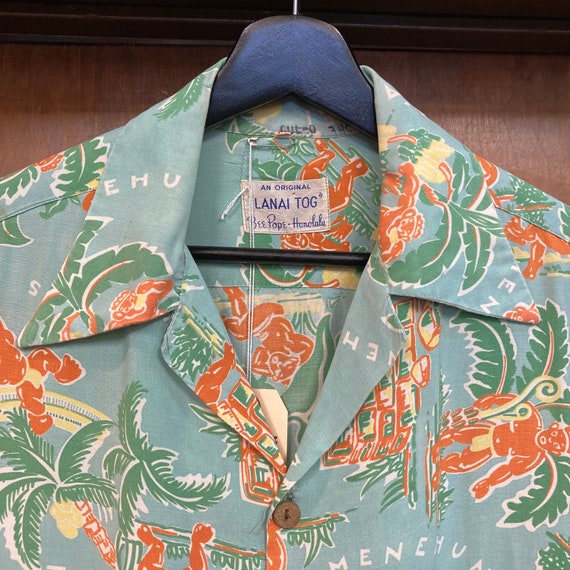 Vintage 1940’s Menehune Mythical Cartoon Tropical Ray… - Gem