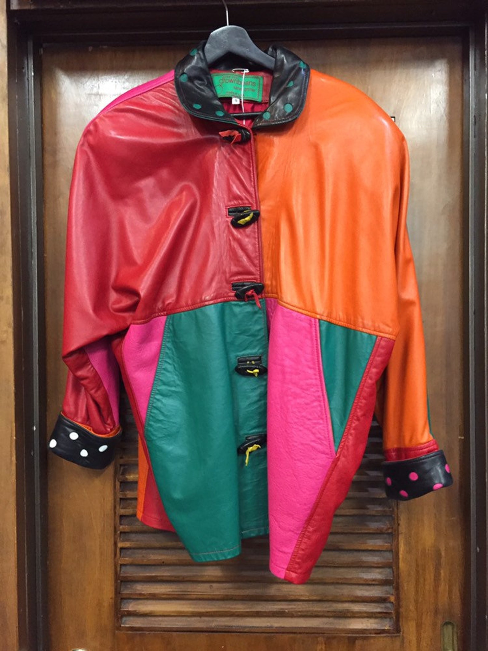 Vintage 1980's STUNNING Colorblock New Wave Hip Hop - Etsy