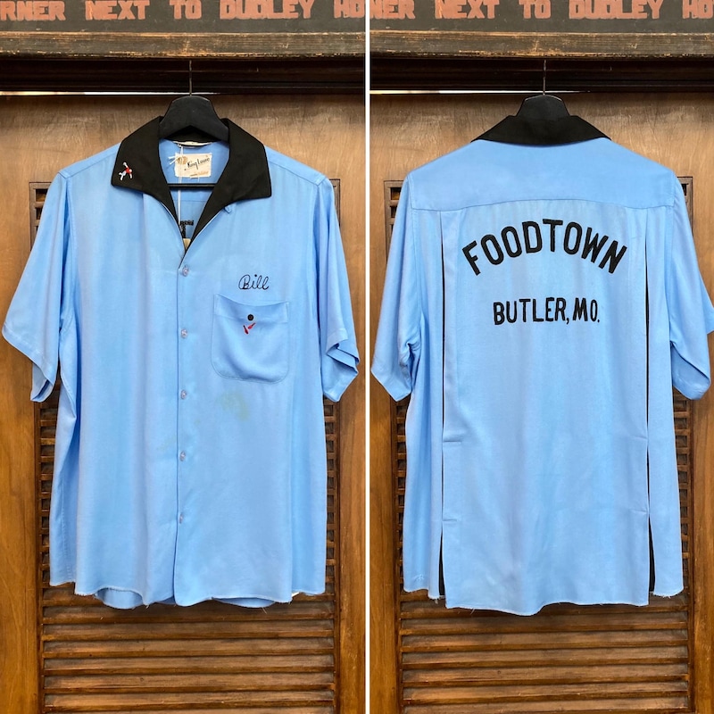 50s Rayon Bowling Shirt - Etsy