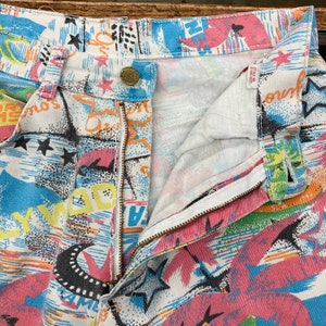 Vintage 1980’s W28 Hollywood Los Angeles Pop Art New Wave Denim Jeans ...