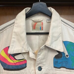Vintage 1980s Racing New Wave Denim Trucker Race Car Jacket, 80s Racing ...