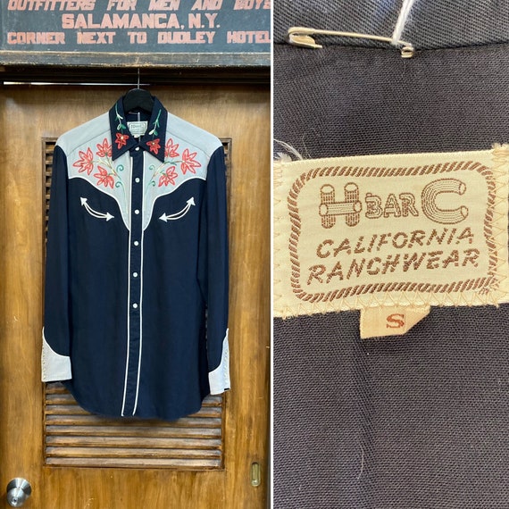 Vintage 1950's Size S “H Bar C” Western Cowboy Rayon Vintage 1950's Size S “H Bar C” Western Cowboy Rayon