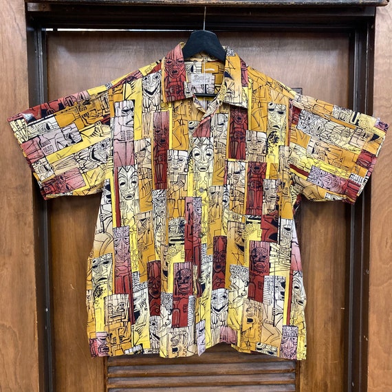 Vintage 1950’s “Shaheen’s” Atomic Tiki Pattern Loop C… - Gem