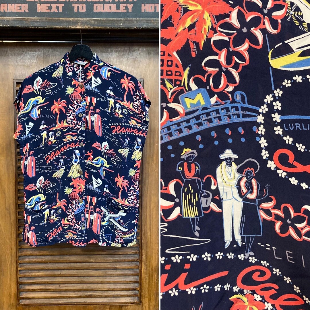 Vintage 1940’s “kilohana” Cartoon Natives Hula Girl Rayon Tea-timer ...