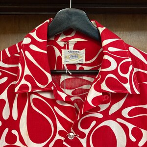 Vintage 1960s arrow Pop Art Mod Red X White Loop Collar Hawaiian Shirt, 60s Vintage Clothing - Etsy