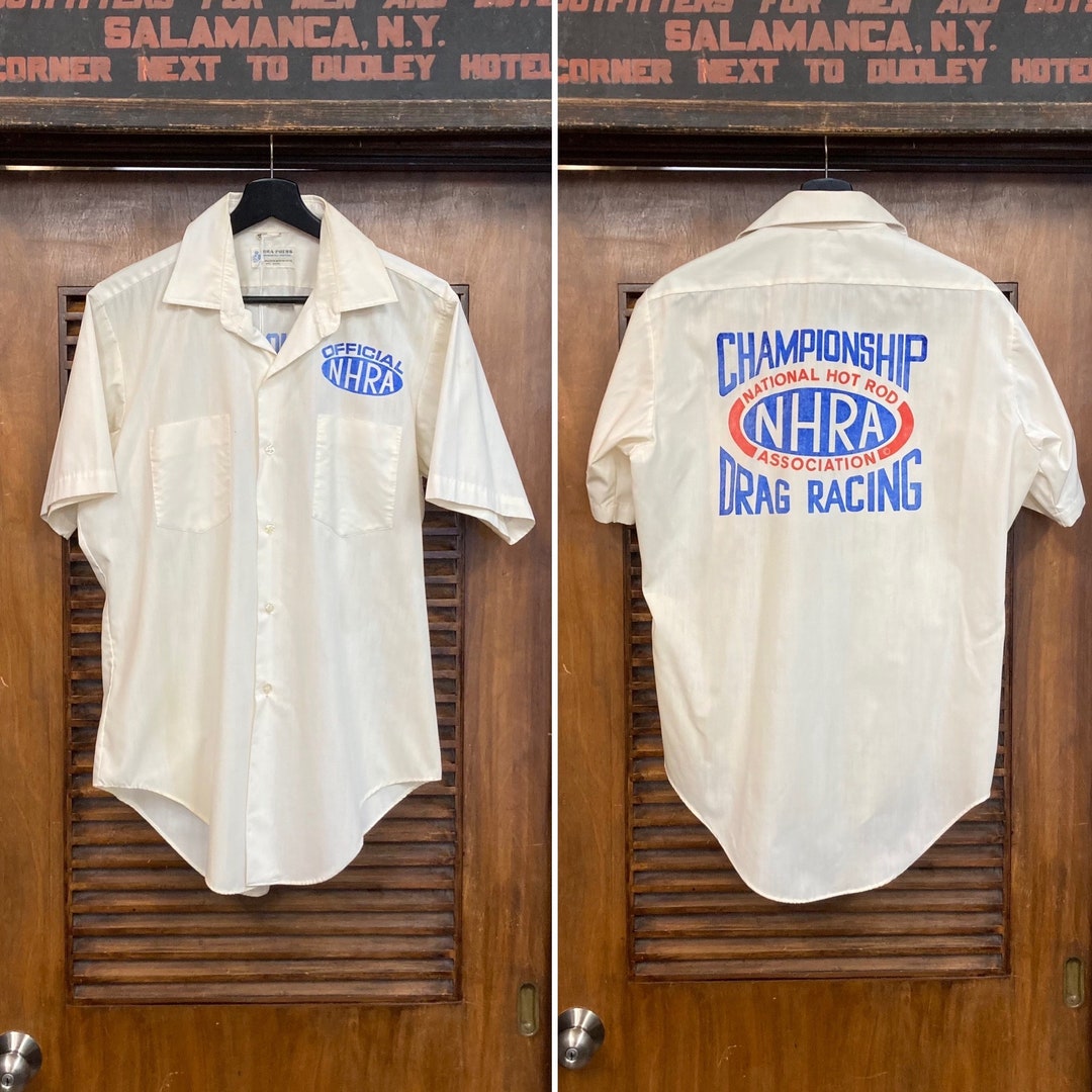Vintage 1960s Original NHRA Official Hot Rod Drag Race Mod Racing Shirt ...