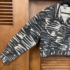Vintage 1980’s “guess” Zebra Animal Print Denim Cropped New Wave Cotton ...
