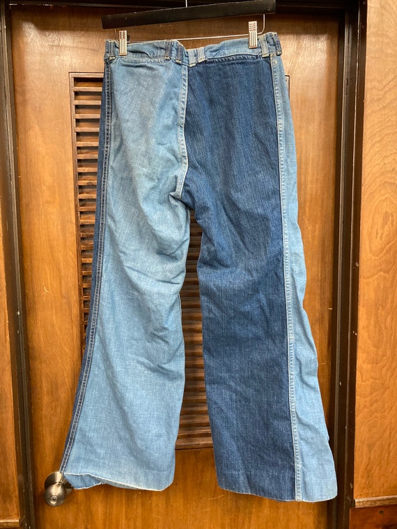 Vintage 1970’s Colorblock Denim Hippie Boho Disco Mod… - Gem