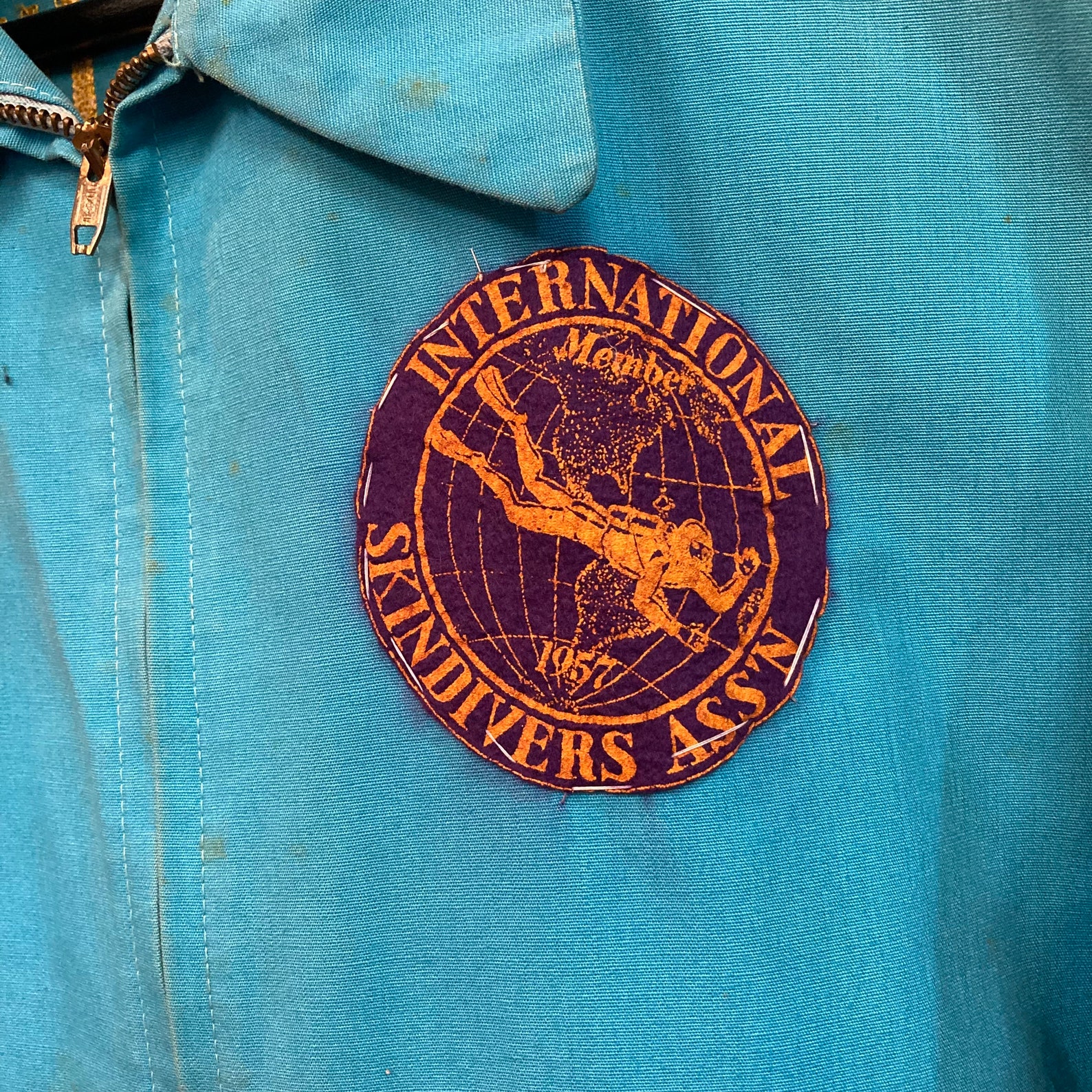 Vintage 1950s sir Jac Embroidered Diving Team Turquoise - Etsy