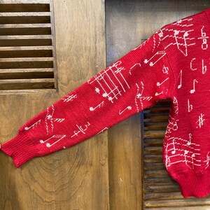 Vintage 1950’s “jantzen” Music Note Design Wool Rockabilly Sweater, 50 ...