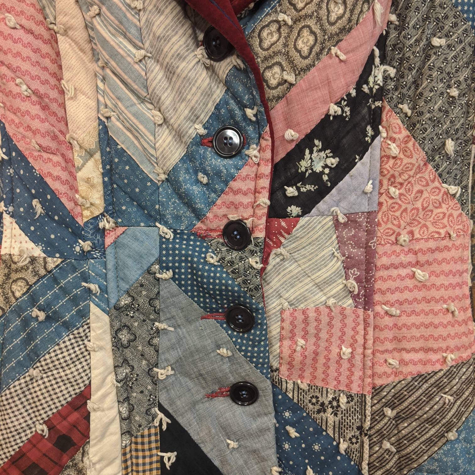 Vintage 1970's Patchwork Blazer Jacket With Calico Elements, Vintage ...