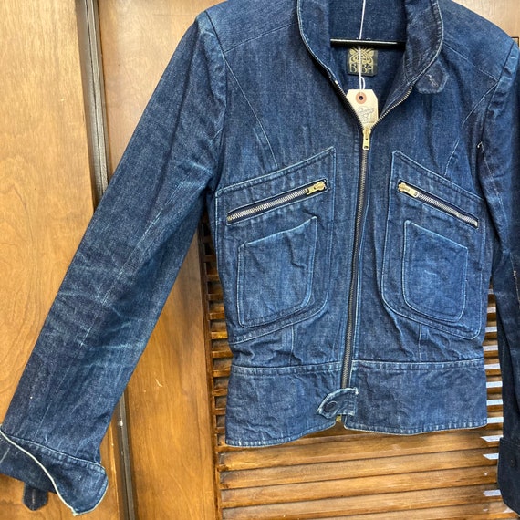 Vintage 1970’s “Biba” Label Mod Rocker Denim Jacket, … - Gem