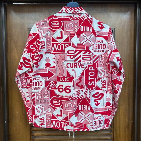 Vintage 1960’s Pop Art Street Signs Cartoon Mod Jacke… - Gem