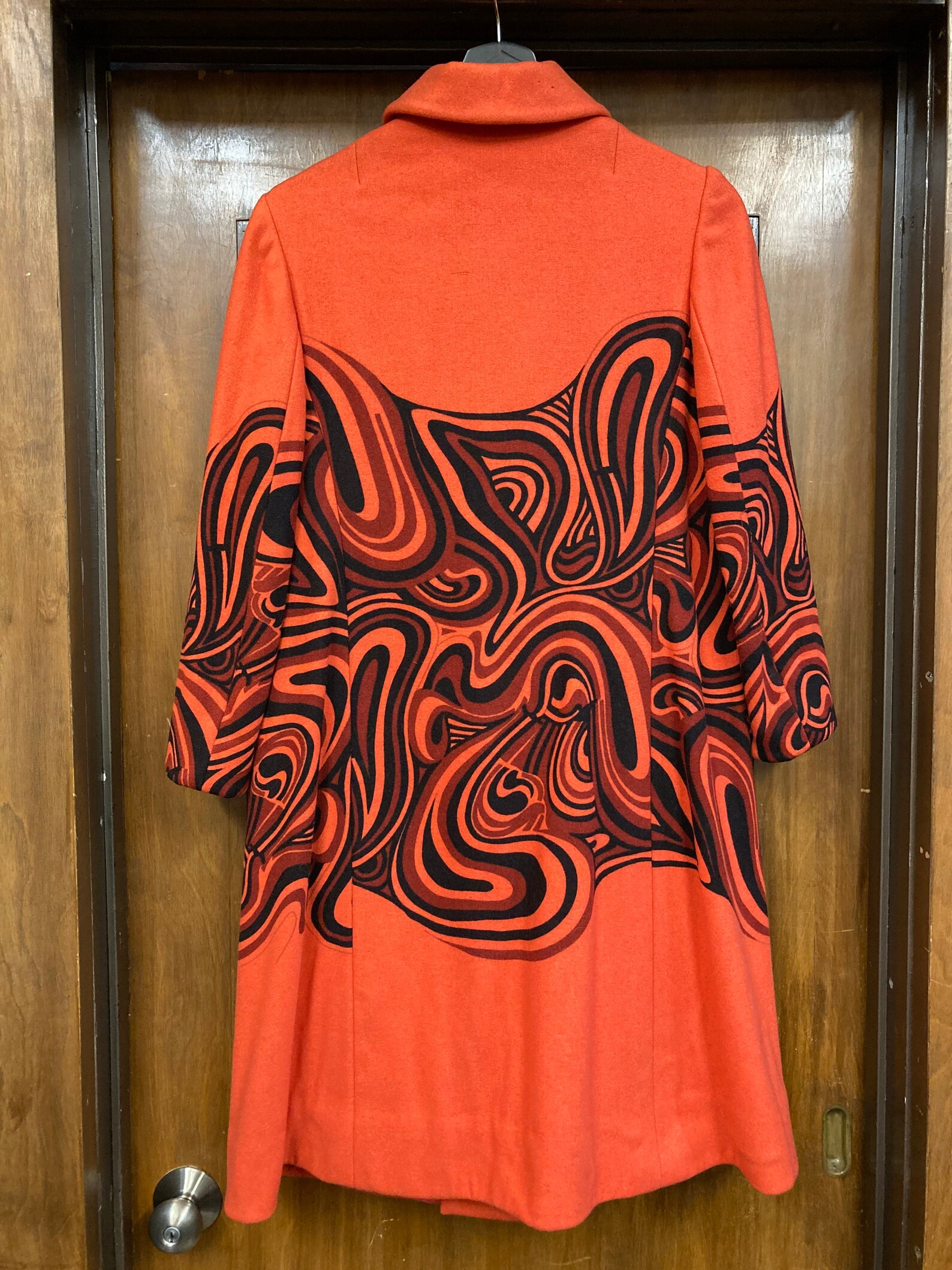 Vintage 1960s Orange Mod Op Art Psychedelic Wool Spy Coat - Etsy