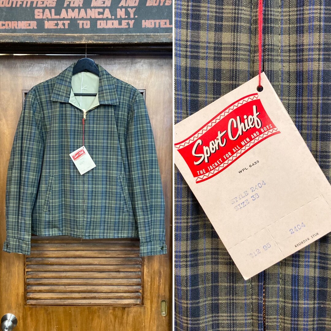Vintage 1950’s -deadstock- “sport Chief” Cotton Mod Check Rockabilly ...