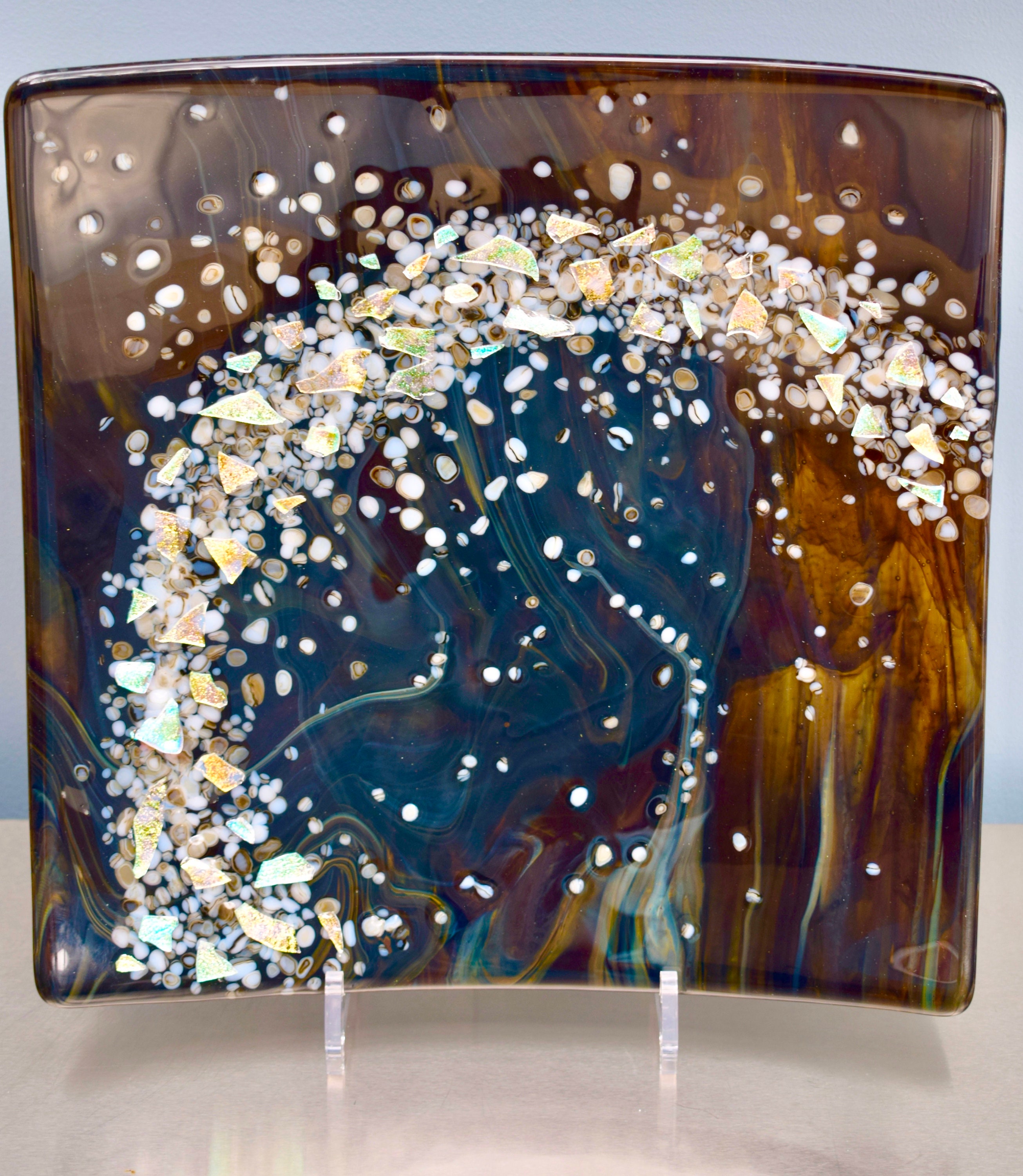 Chuppah Glass Art, Bespoke Chuppah Glass and Platter, Jewish Wedding ...