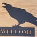 Metal Raven Welcome Yard Art Sign Home Decor Garden & Patio Decoration ...