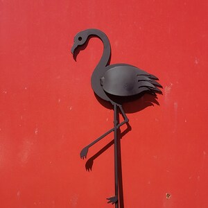 Rosy the Gothic Flamingo Custom Metal Yard Garden Art 14g Steel Figure ...