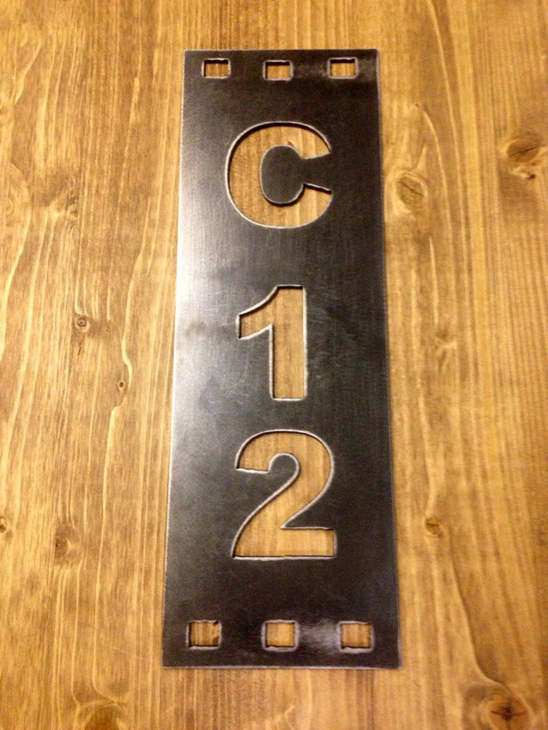 Vertical Number Plate Custom Metal Address Plate Plaque House or ...