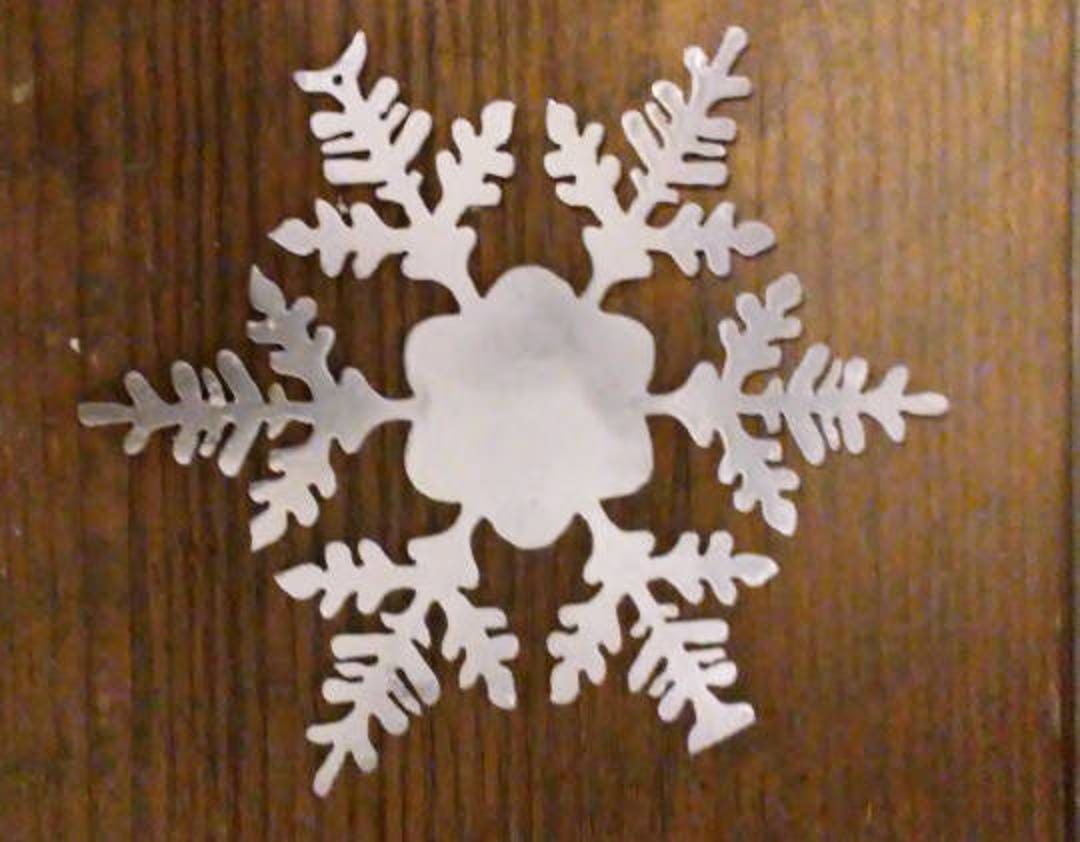 6" Metal Snowflake Ornament Christmas Decoration Keepsake Snow00 - Etsy