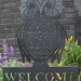Custom Owl Shaped Welcome Sign Yard Garden Art Outdoor Decor Metal ...