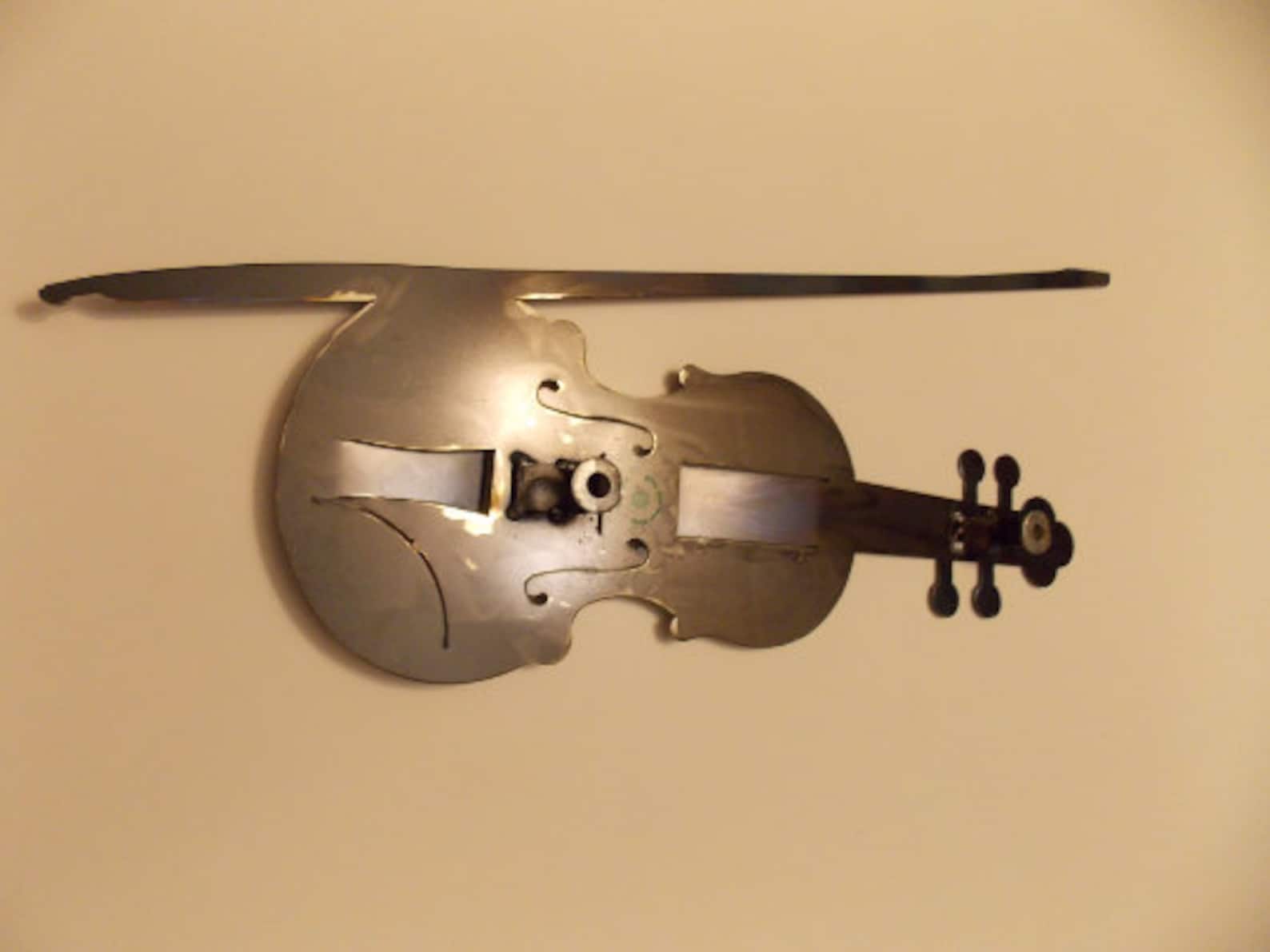 Metal Violin Shaped Wall Art Custom Fabricated Hand Crafted & - Etsy