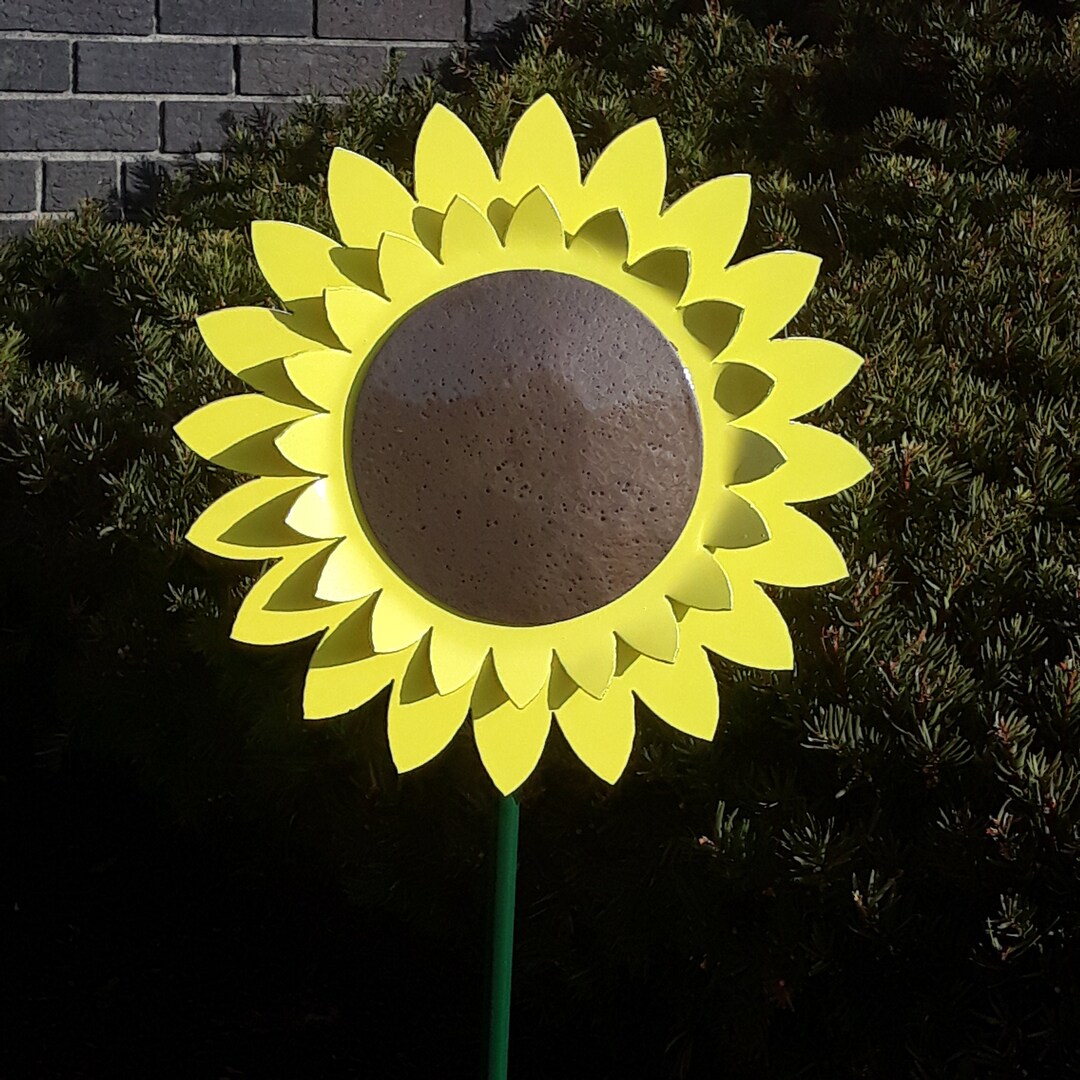 Large Metal Sunflower Yard Art Garden Outdoor Patio Sculpture Hand ...