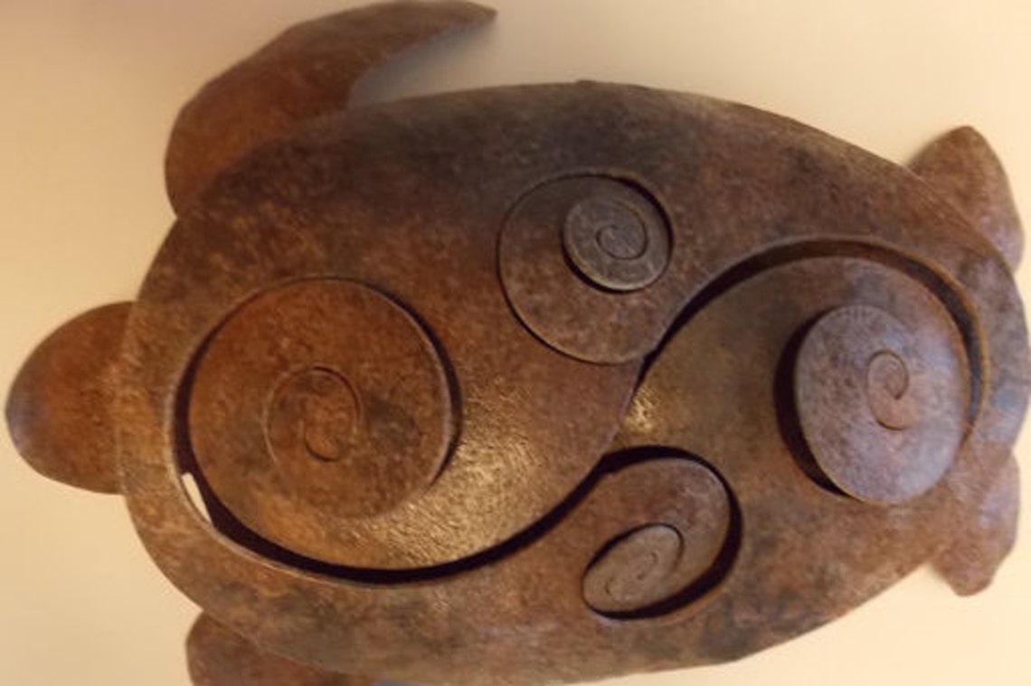 Sea Turtle 3D Metal Sculpture Art Free Standing Handcrafted - Etsy