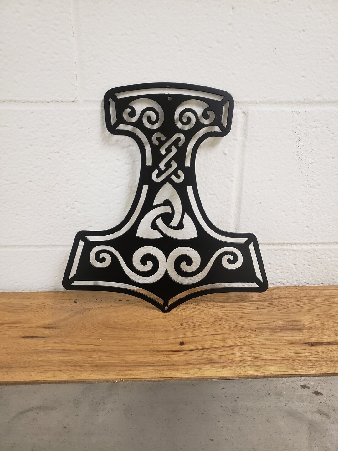 Thor's Hammer Metal Wall Hanging Artwork Fab Fabrication Custom Signs ...