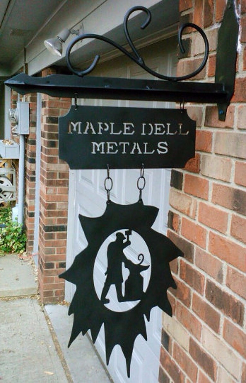 Hanging Metal Sign W/ Bracket Custom Personalized for Home - Etsy