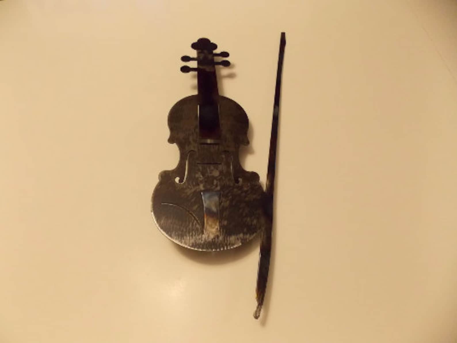 Metal Violin Shaped Wall Art Custom Fabricated Hand Crafted & | Etsy