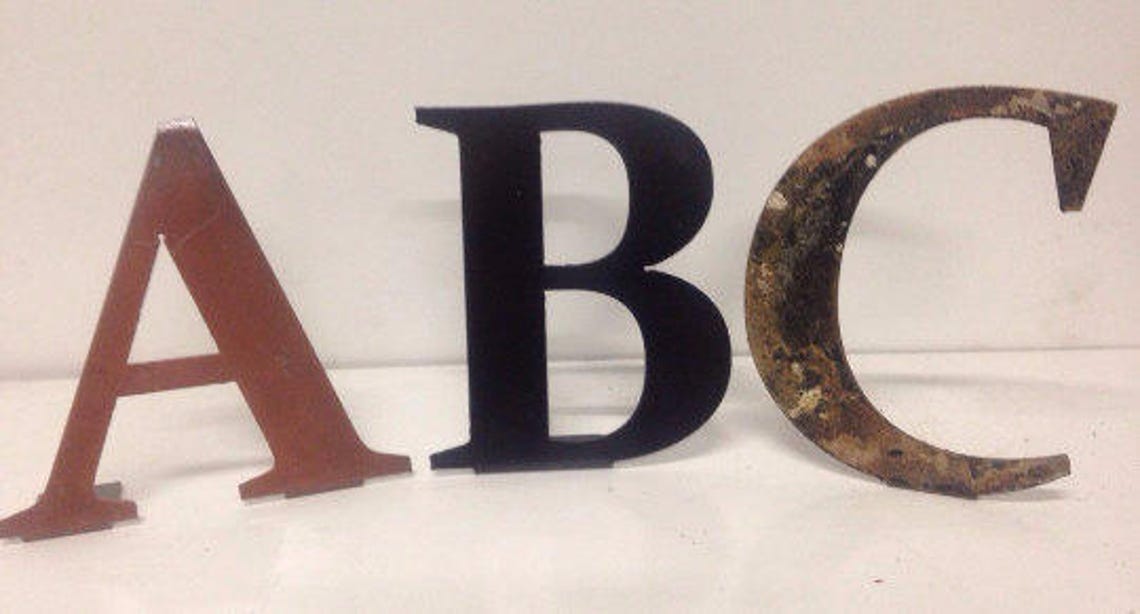 Custom 6 Inch Metal Letters and Numbers Wall Décor Industrial - Etsy