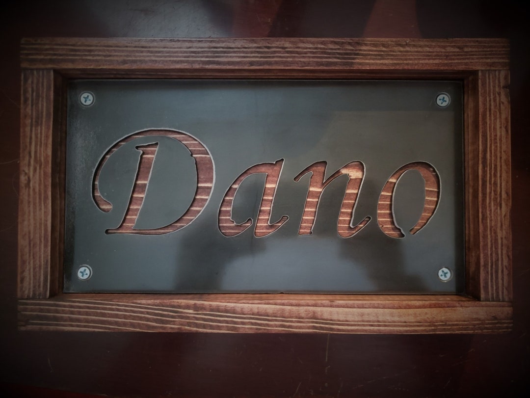 Custom Monogram Personalized Wood / Steel Valet Box Dad Gifts Fathers ...