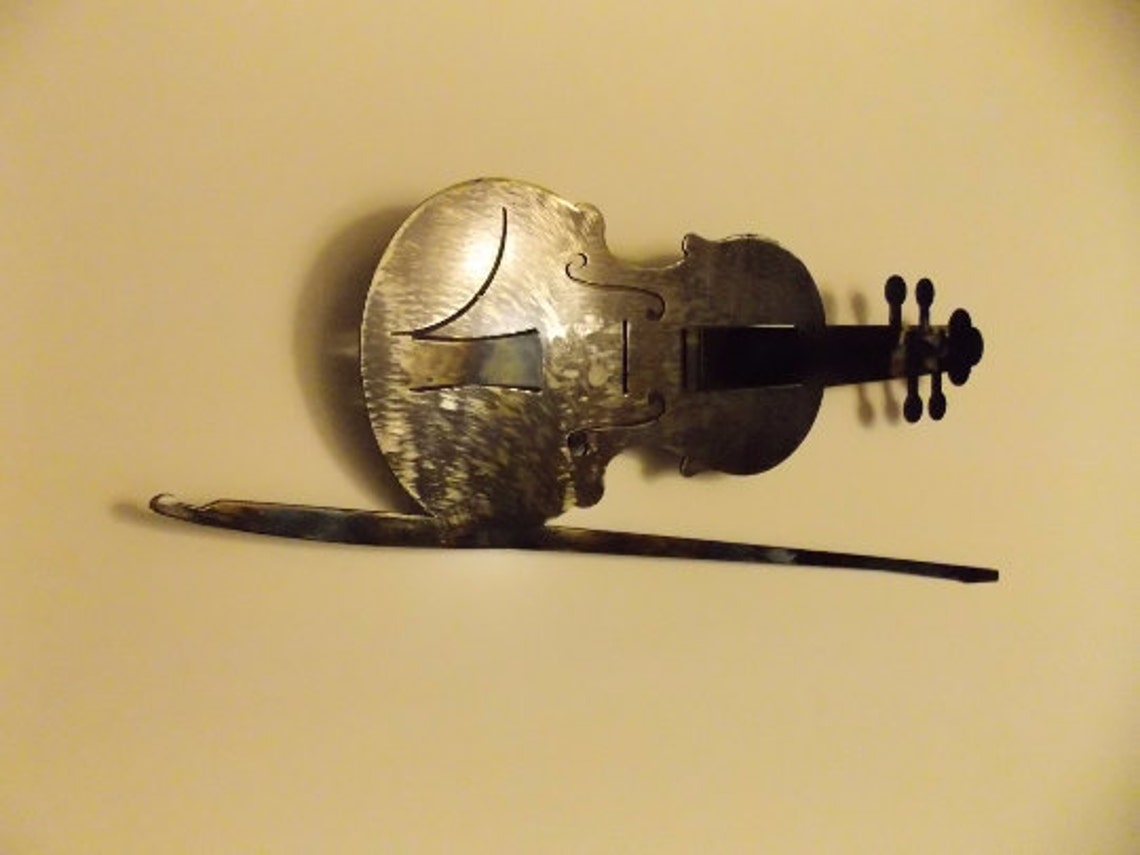 Metal Violin Shaped Wall Art Custom Fabricated Hand Crafted & - Etsy